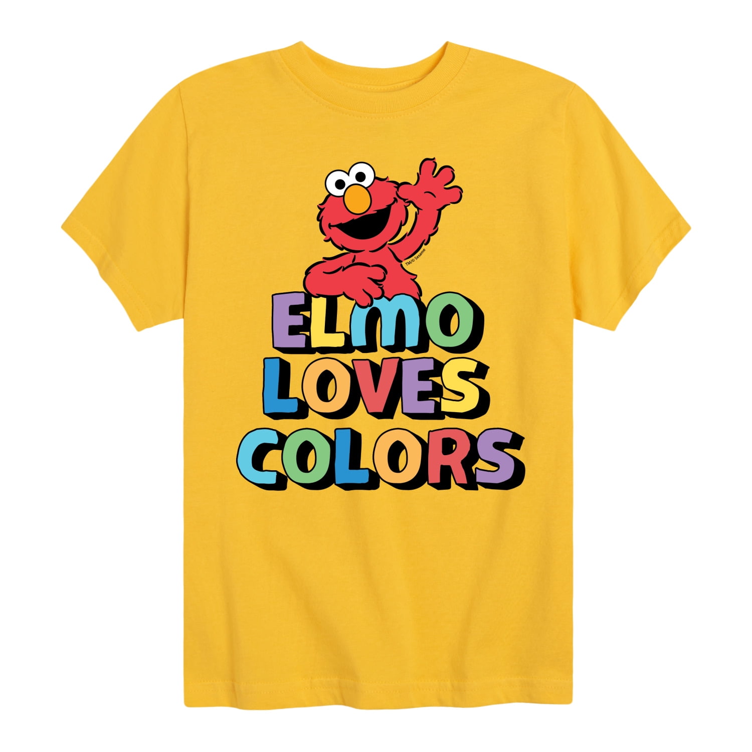 Sesame Street - Elmo Loves Colors - Toddler and Youth Short Sleeve ...