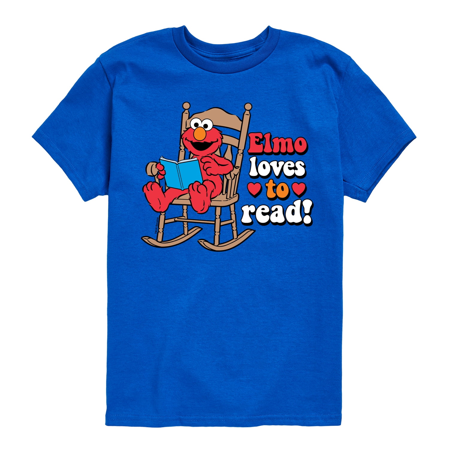Sesame Street - Elmo Loves To Read - Toddler and Youth Short Sleeve ...