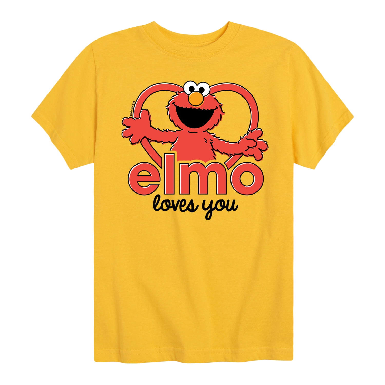 Sesame Street - Elmo Loves You - Toddler and Youth Short Sleeve Graphic ...