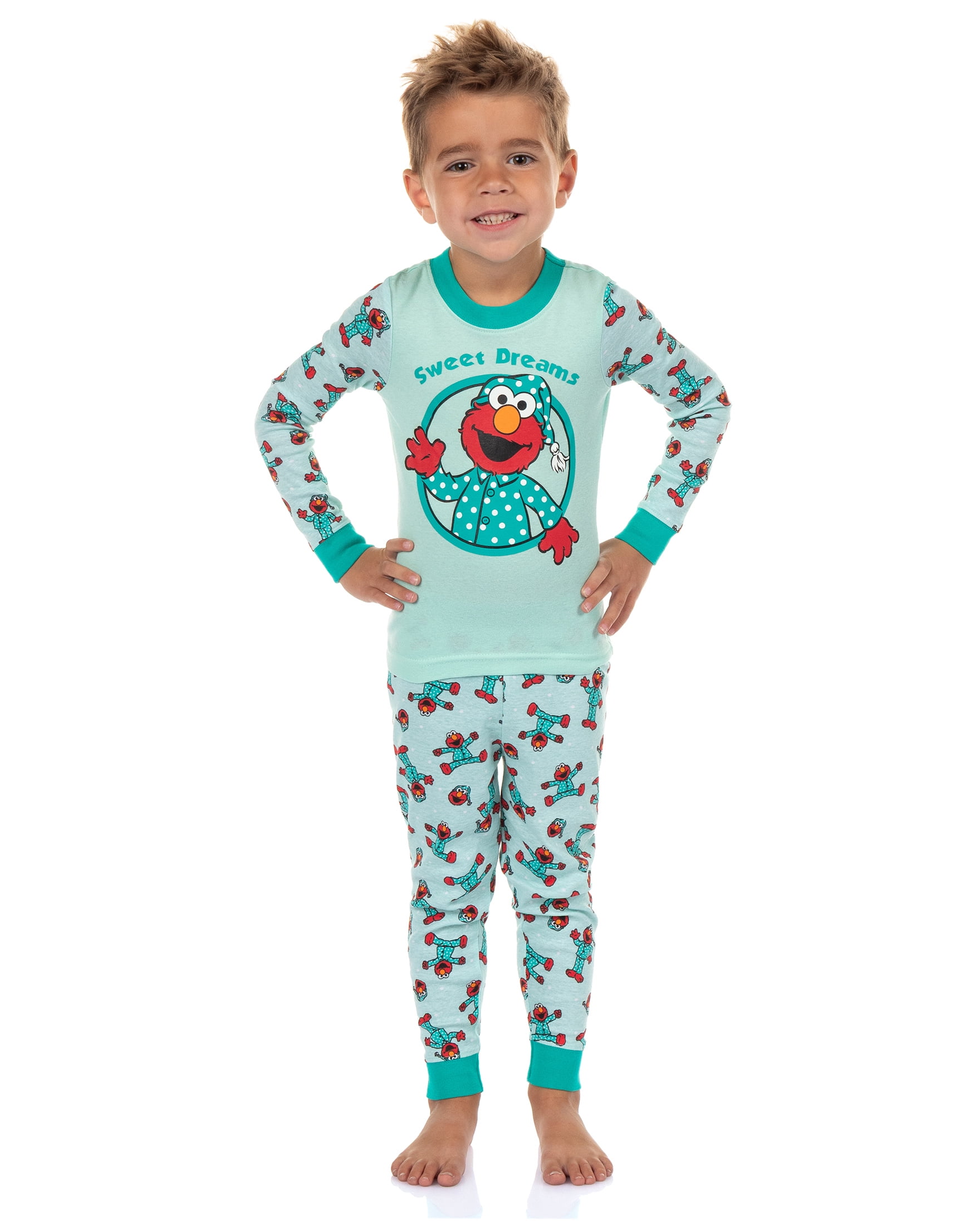 Sesame Street Elmo Pajamas Toddler Boys' Sweet Dreams Tight Fit Sleep ...