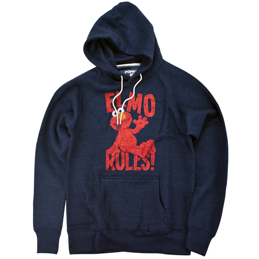 Sesame Street Elmo Rules Unisex Adult Slim Fit Pull-Over Heather Hoodie ...