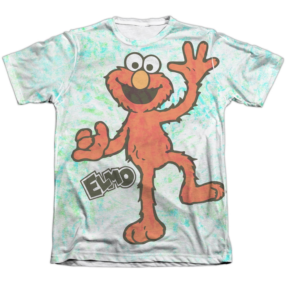Sesame Street Elmo Scribble Officially Licensed Faded Sublimation Adult ...