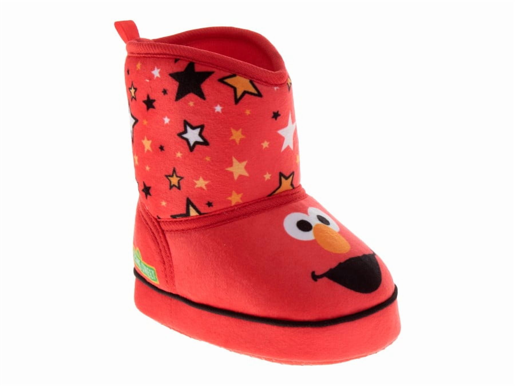Sesame Street Elmo Slipper Booties (Infant, Toddler Sizes), Red, Size ...