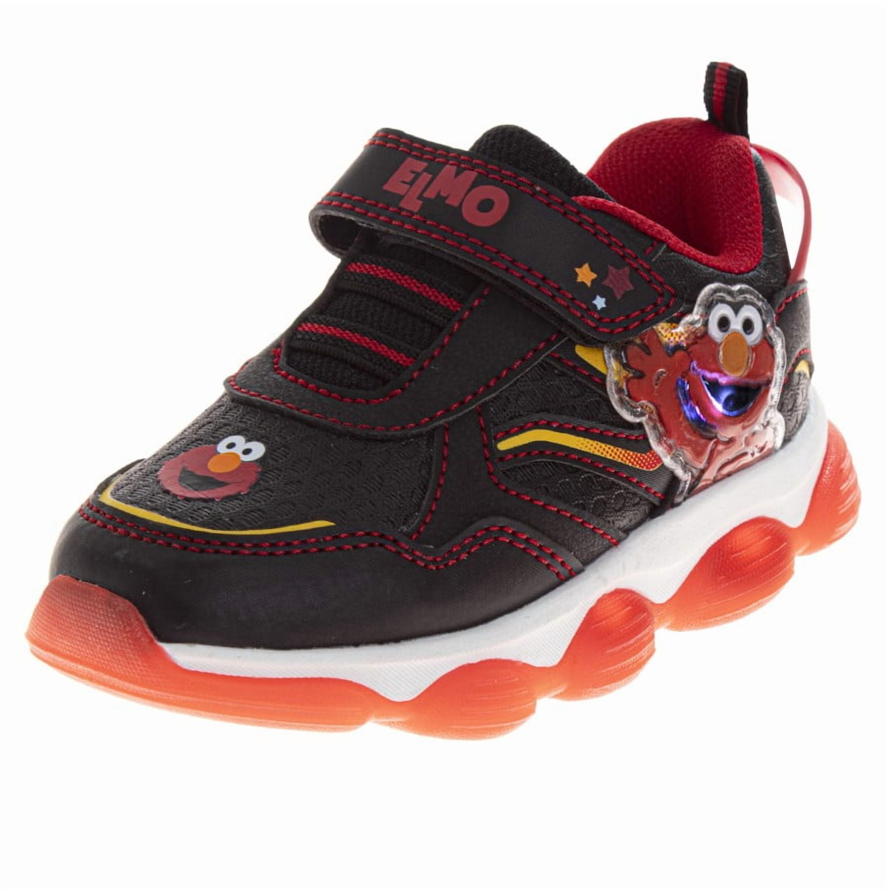Sesame Street Elmo Sneakers. (Toddler Little Kids), Black Red, Size: 7 ...