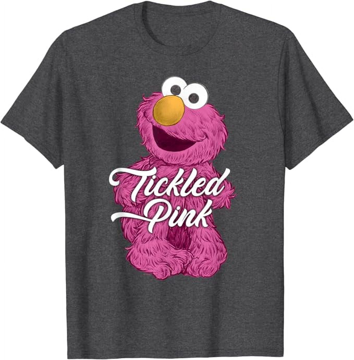 Sesame Street Elmo Tickled Pink T-Shirt, Dark Heather Color, Size S ...