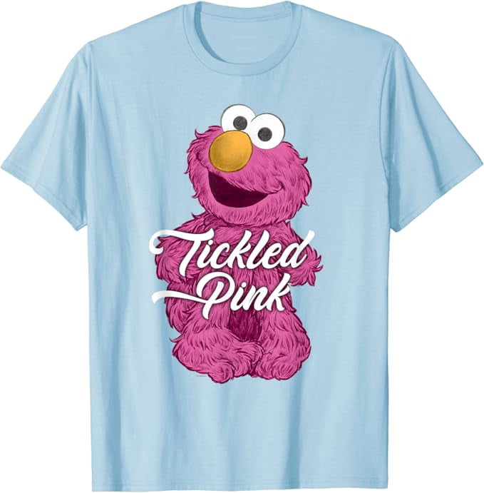 Sesame Street Elmo Tickled Pink T-Shirt, Light Blue Color, Size L ...