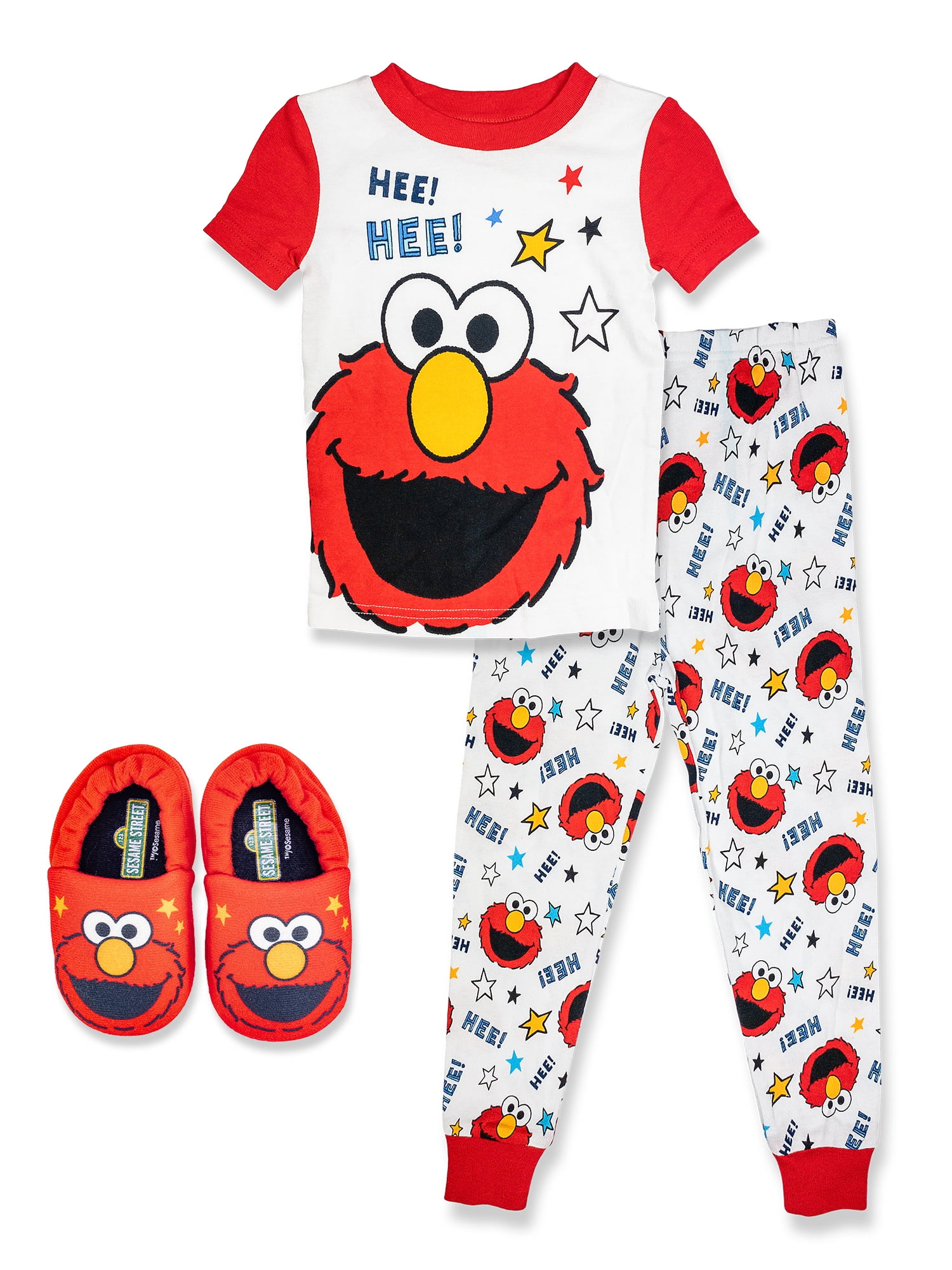Sesame Street Elmo Toddler,2 Piece Pajama Set,with Matching Toddler ...