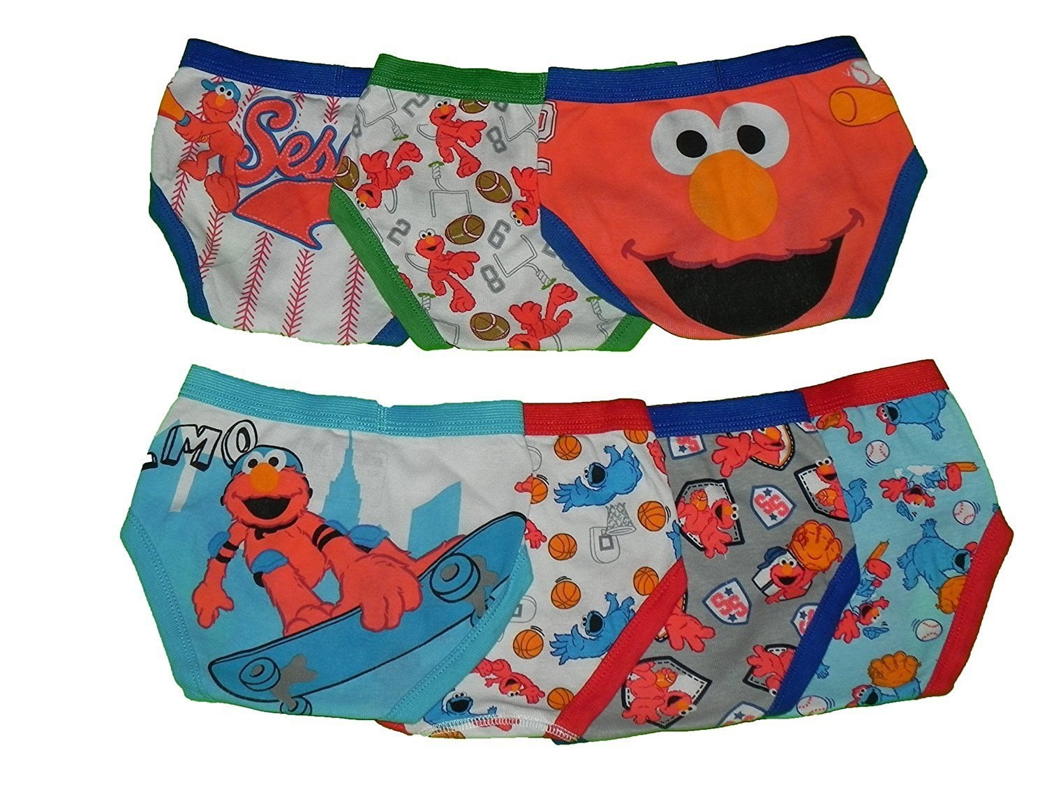 Sesame Street Elmo Toddler 7 Pack Boys Briefs - Sports - Walmart.com
