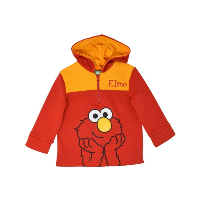 Sesame Street Elmo Toddler Boys Fleece Half Zip Hoodie Infant to ...