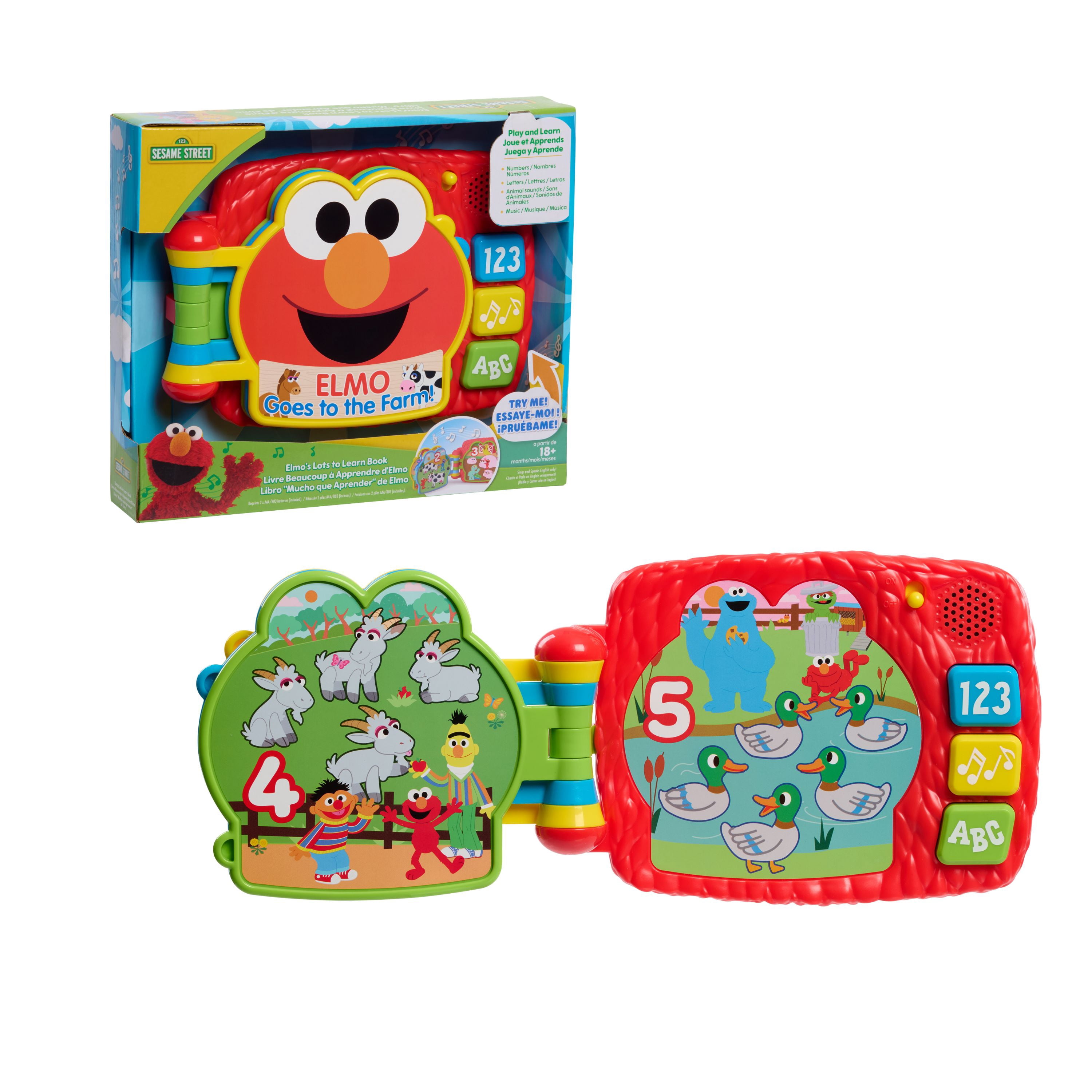 Sesame Street Elmos Learning Book for Preschool Education - Walmart ...