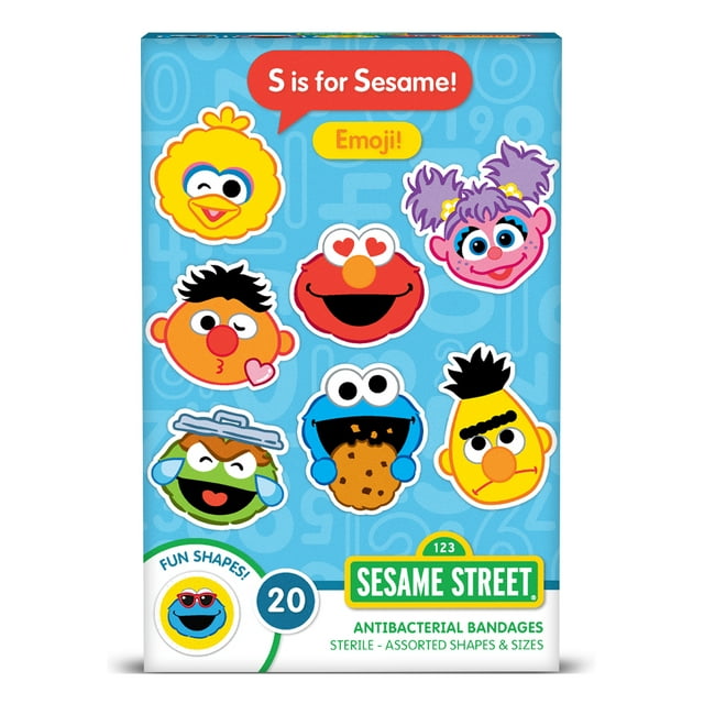 Sesame Street Emoji Shapes 3 Assorted Bandages 20CT - Walmart.com