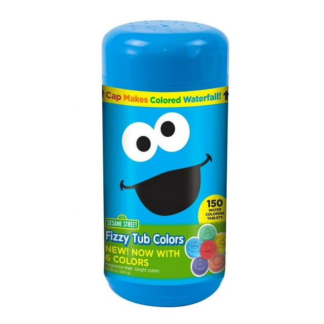 Sesame Street Fizzy Tub Color Tablets Assorted Bathwater Colors 150 Ct ...