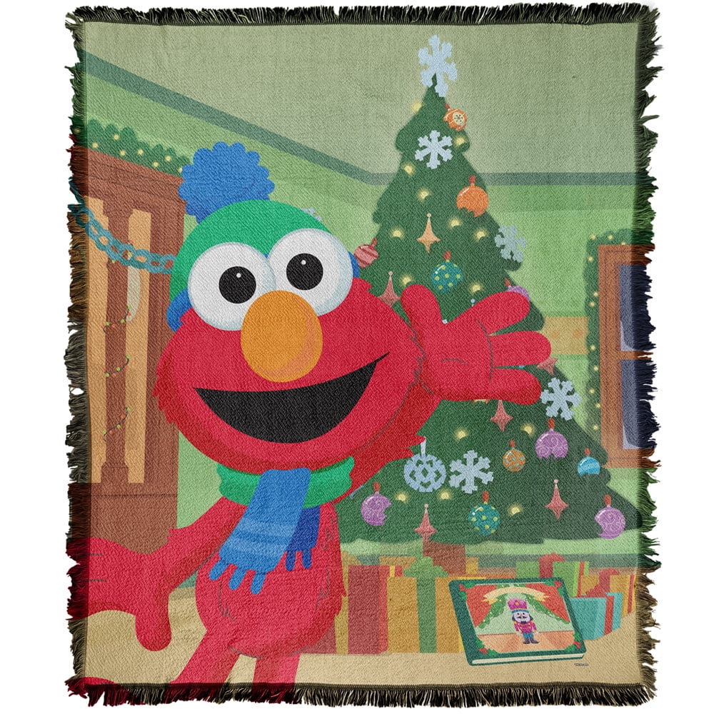 Sesame Street Furry Friends Forever Blanket, 50'x60' Elmo Christmas ...