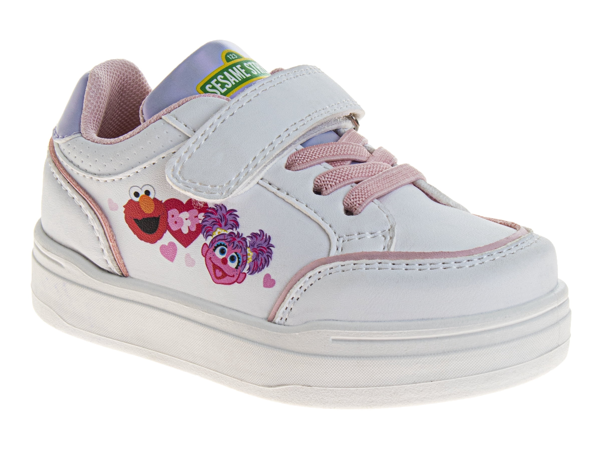 Sesame Street Girls' Elmo and Abby Cadabby Casual Sneakers. (Toddler ...