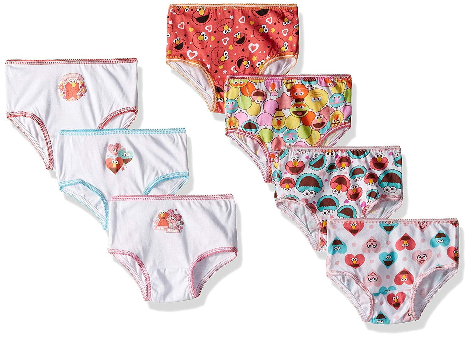 Sesame Street Girls' Toddler 7-Pack, Sesame Multi-7, 18M - Walmart.com