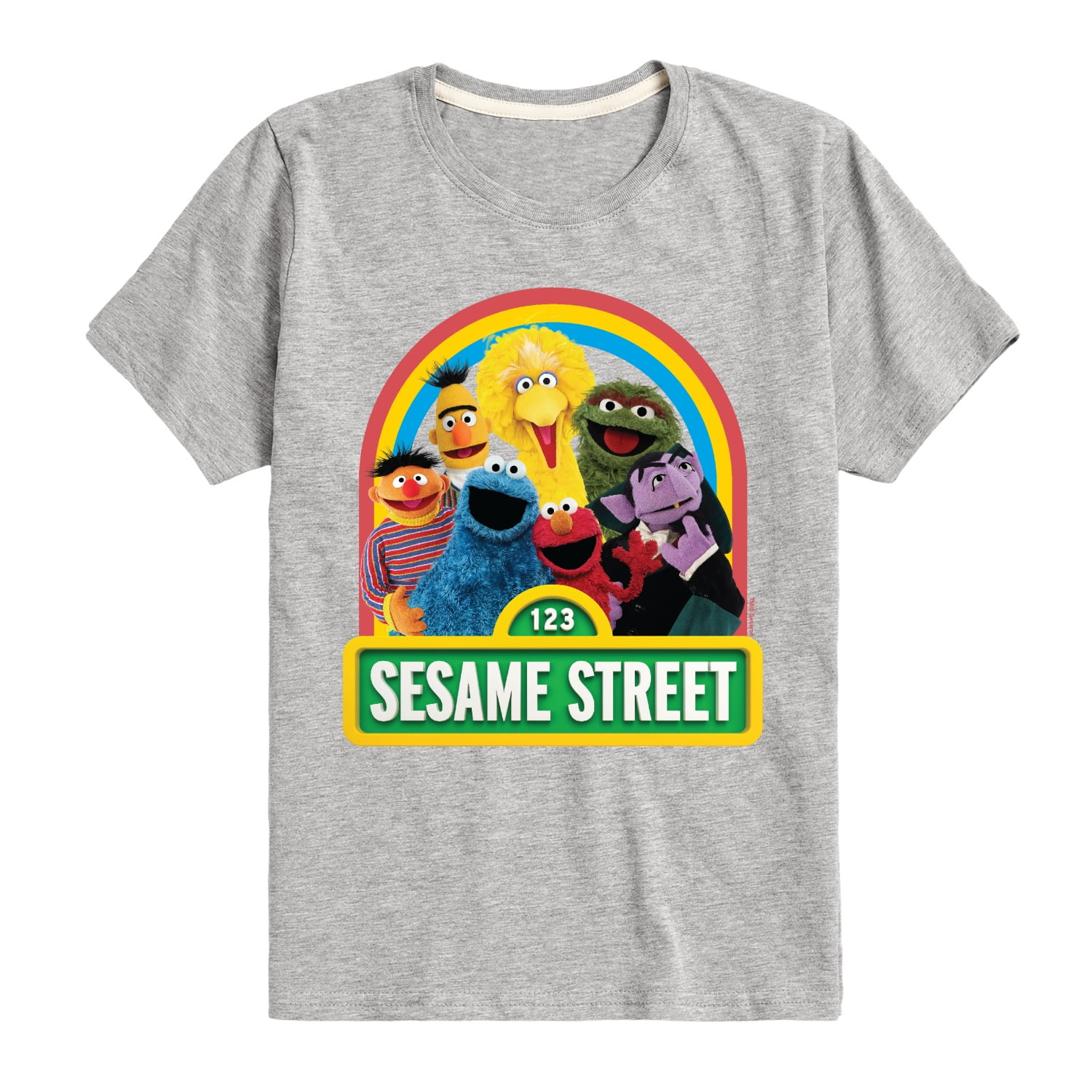 Sesame Street - Group Elmo and Friends - Toddler and Youth Short Sleeve ...