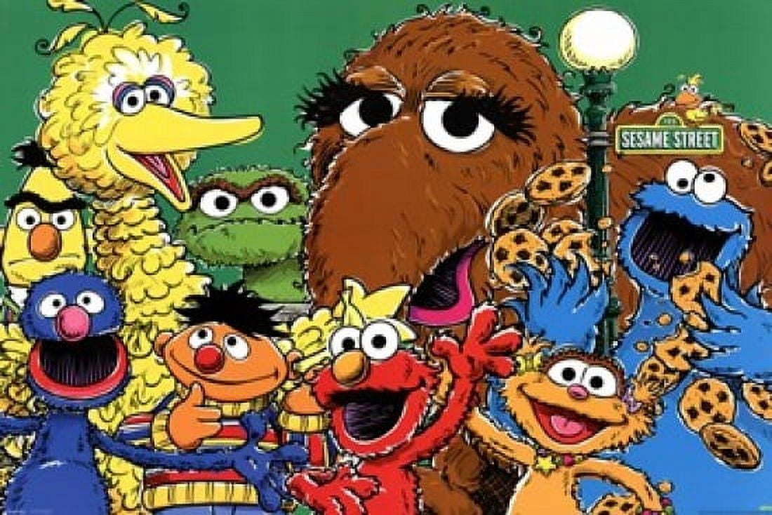Sesame Street - Group Poster (36 x 24) - Walmart.com