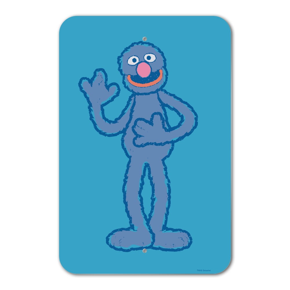 Sesame Street Grover Distressed Home Business Office Sign - Walmart.com