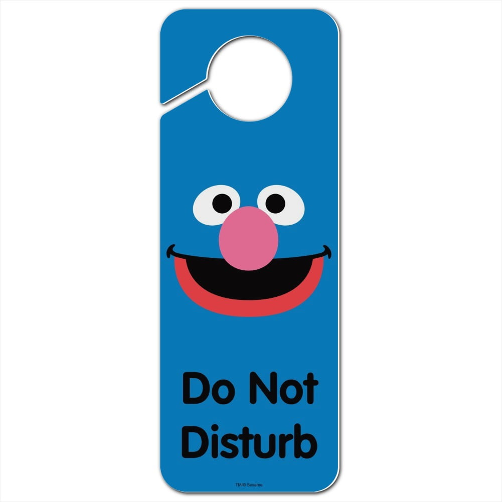 Sesame Street Grover Face Plastic Door Knob Hanger Sign - Walmart.com