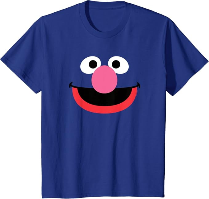 Sesame Street Grover Face T-Shirt, Royal Blue Color, Size S - Walmart.com