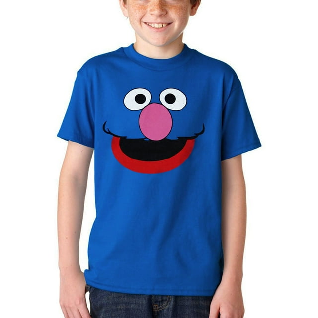 Sesame Street Grover Face Youth T-Shirt - Walmart.com