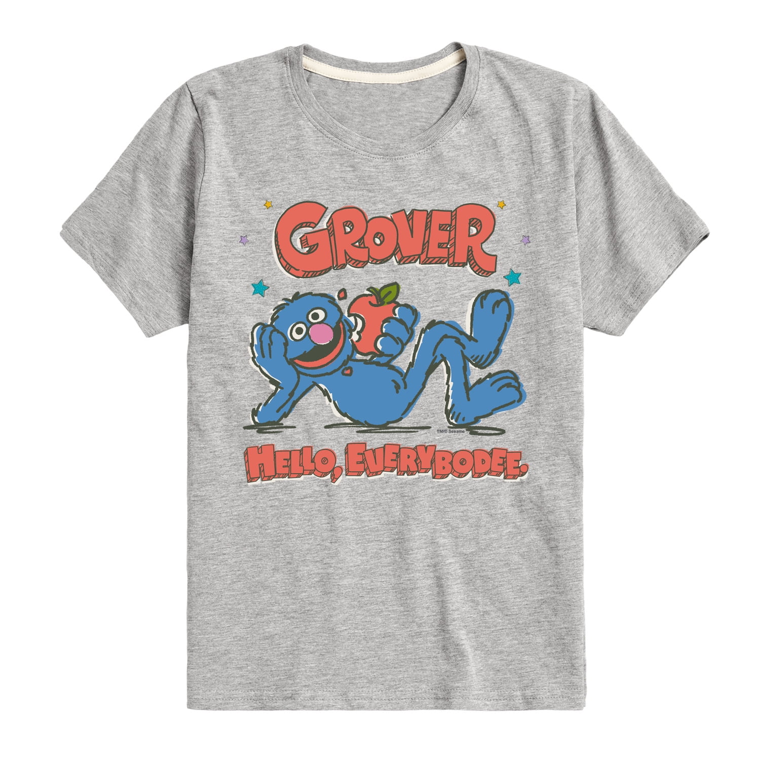 Sesame Street - Grover Hello - Toddler and Youth Short Sleeve Graphic T ...