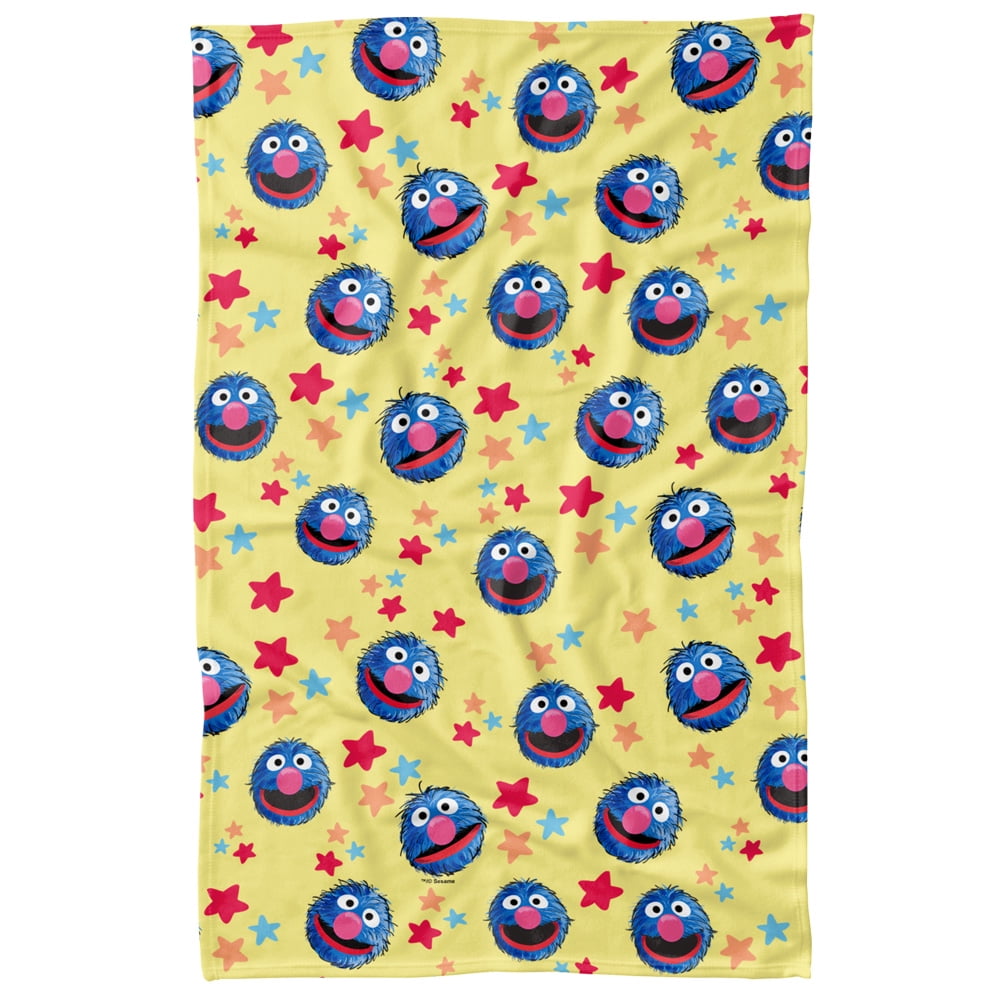 Sesame Street Grover Pattern Officially Licensed Fleece Blanket 36' x ...