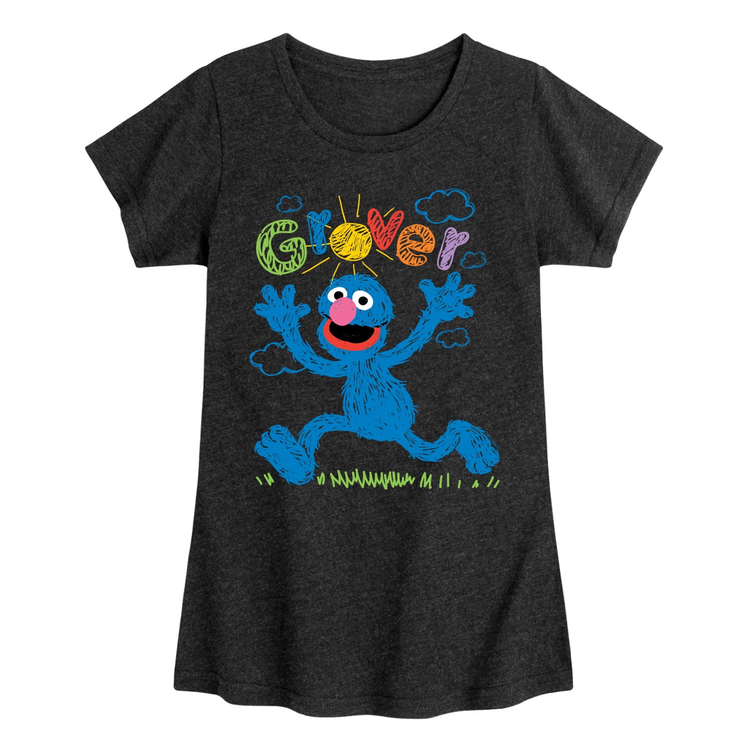 Sesame Street - Grover - Toddler Girls Short Sleeve Graphic T-Shirt ...