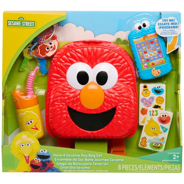 Sesame Street Elmo Toddler Phone Accessories Playset, 7-Piece Pretend ...