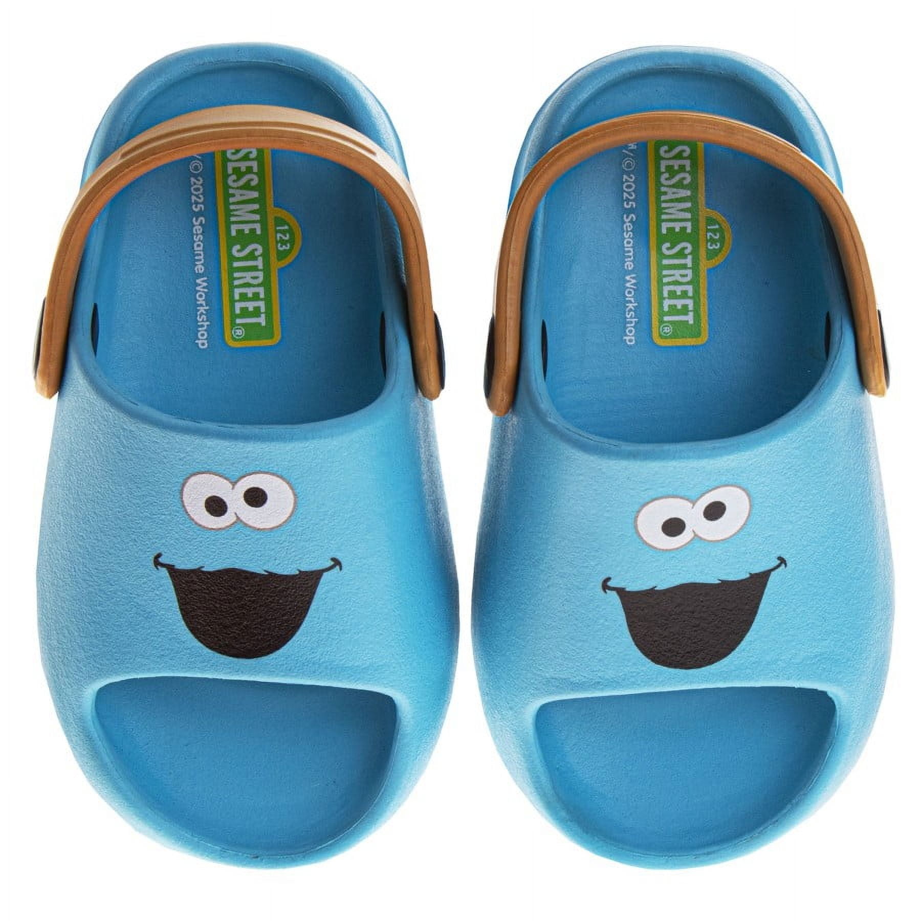 Sesame Street Kids Cookie Monster Waterproof Sandals with Back Strap ...