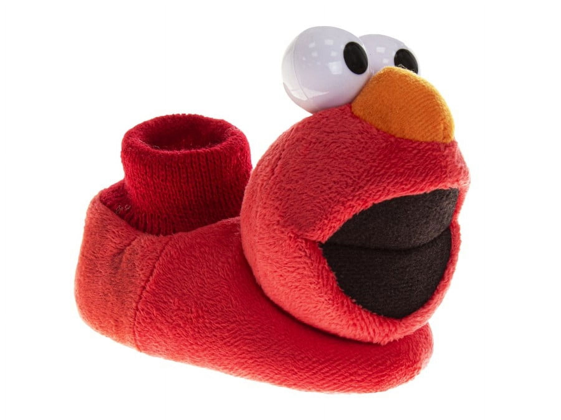 Sesame Street Kids Happy Elmo Dual Sizes Slippers. (Toddler/Little kids ...