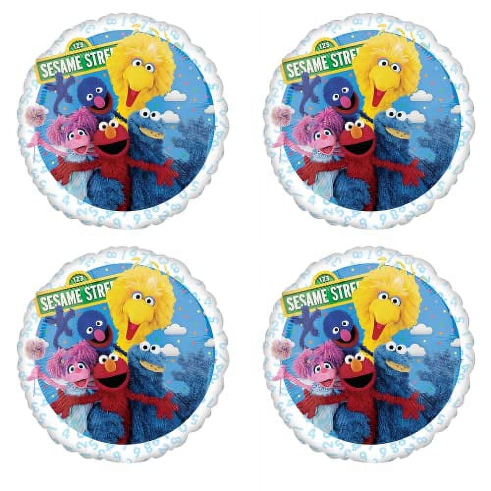 Sesame Street Kids Party Balloons - Set Of 4 Seasame Street Birthday ...