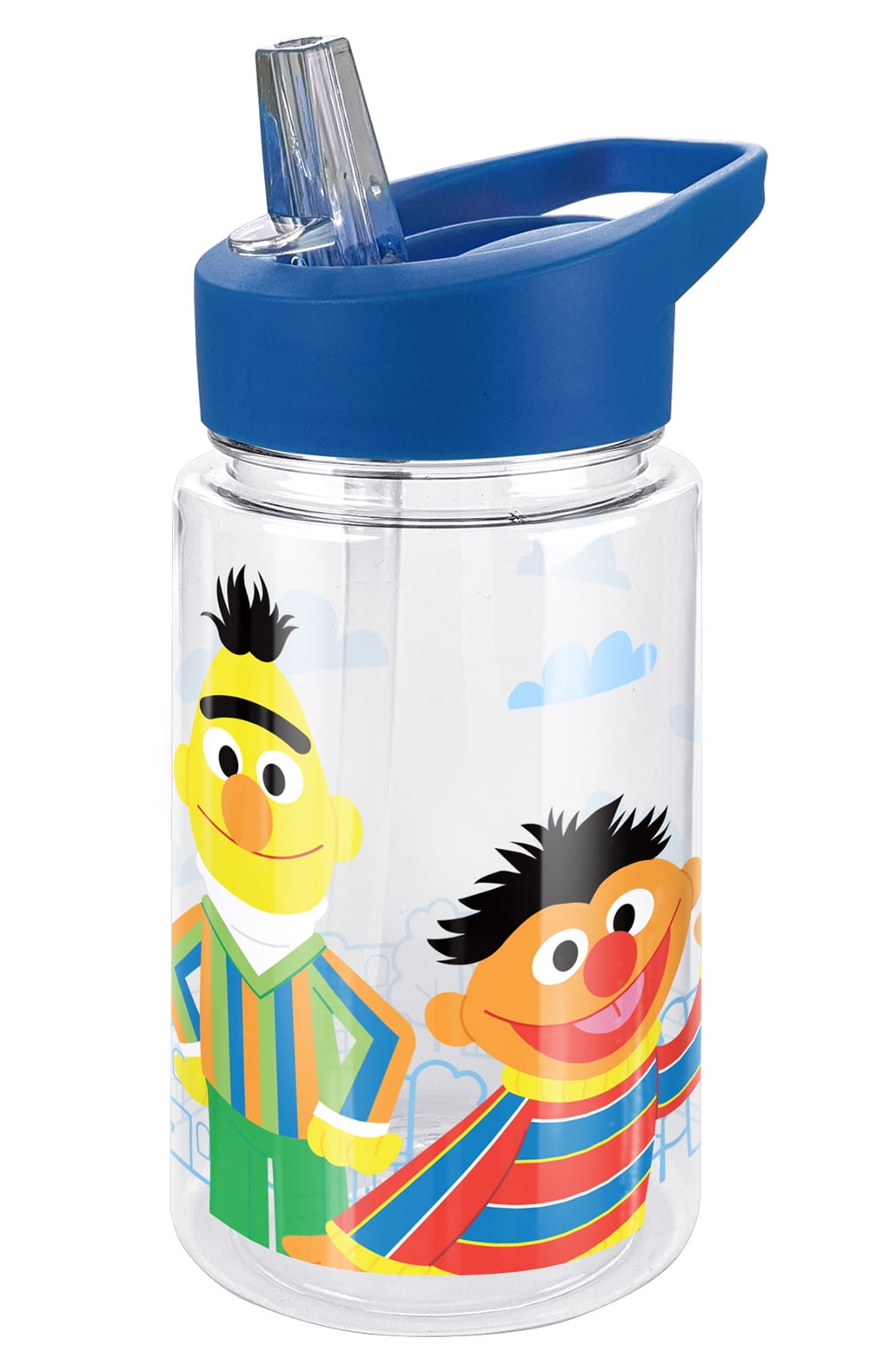 Sesame Street Kids Tritan Plastic Water Bottle with Straw Lid and ...