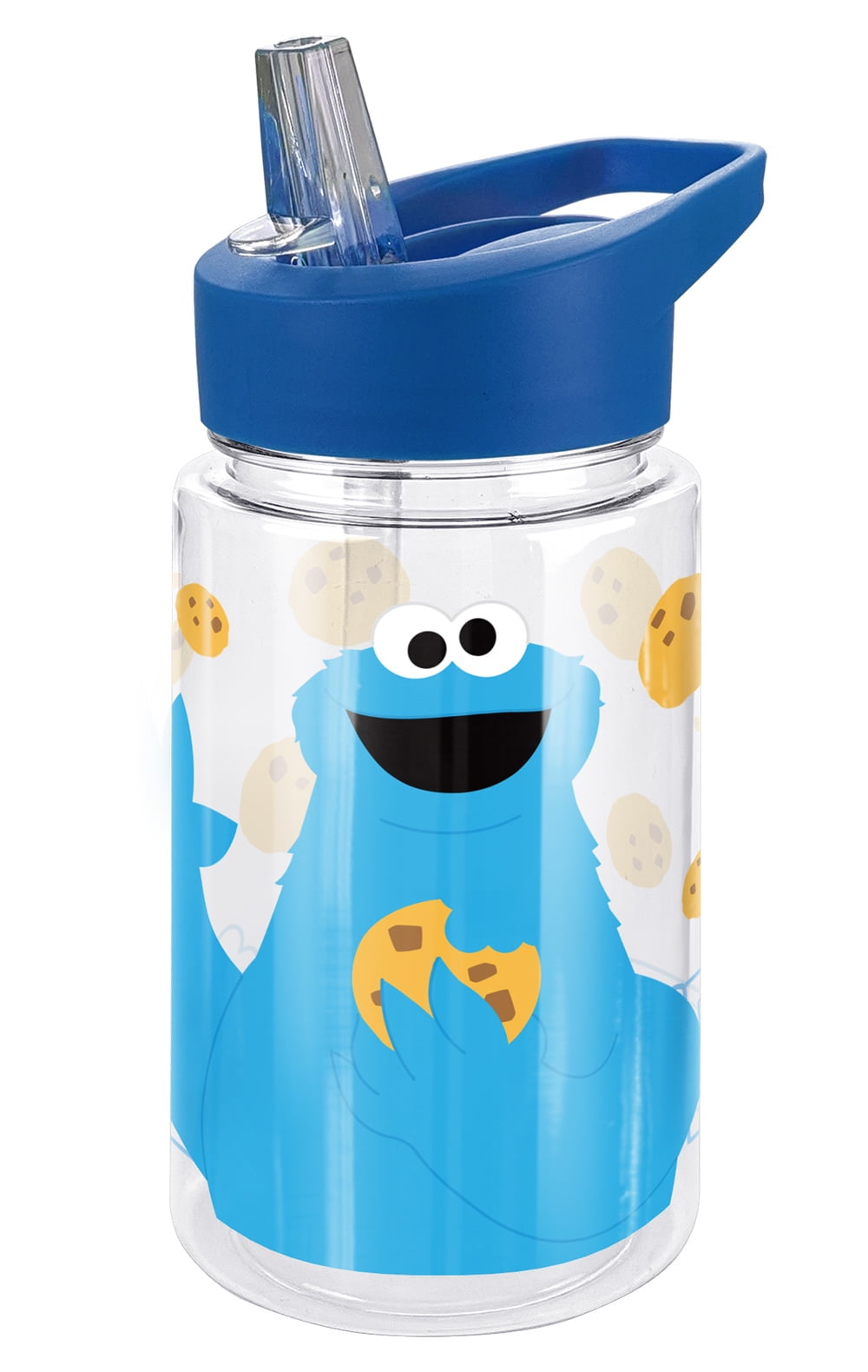 Sesame Street Kids Tritan Plastic Water Bottle with Straw Lid and ...