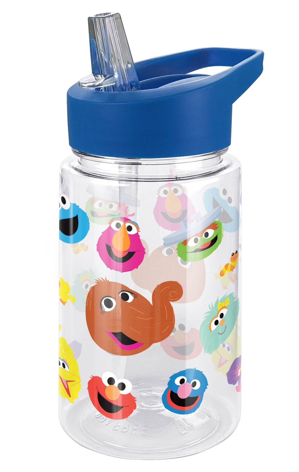 Sesame Street Kids Tritan Plastic Water Bottle with Straw Lid and ...