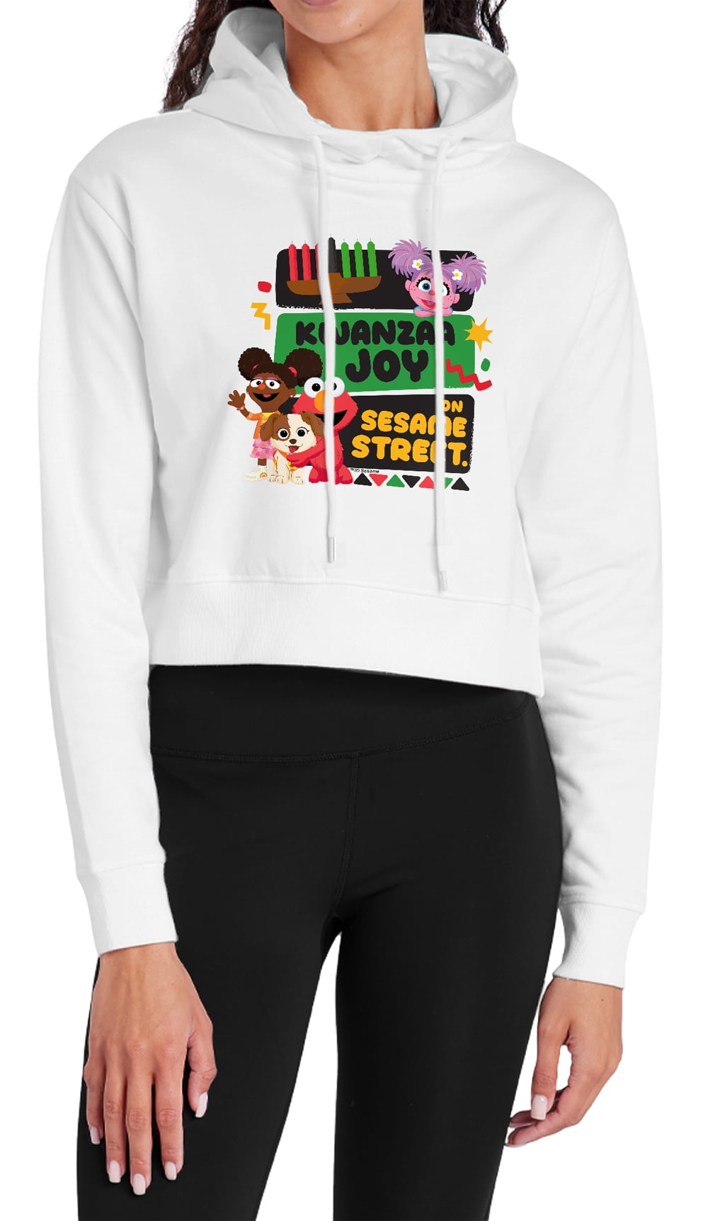 Sesame Street Kwanzaa Joy With Gabrielle And Elmo Women's Cropped ...