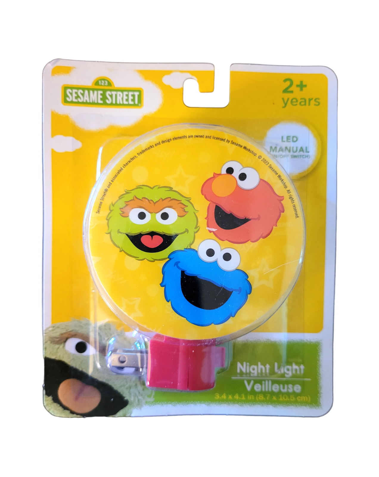 Sesame Street LED Nightlight with Cookie Monster, Elmo and Oscar the ...