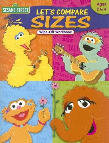 Pre-Owned Sesame Street Let's Compare Sizes Wipe-Off Workbook: Ages 2 ...
