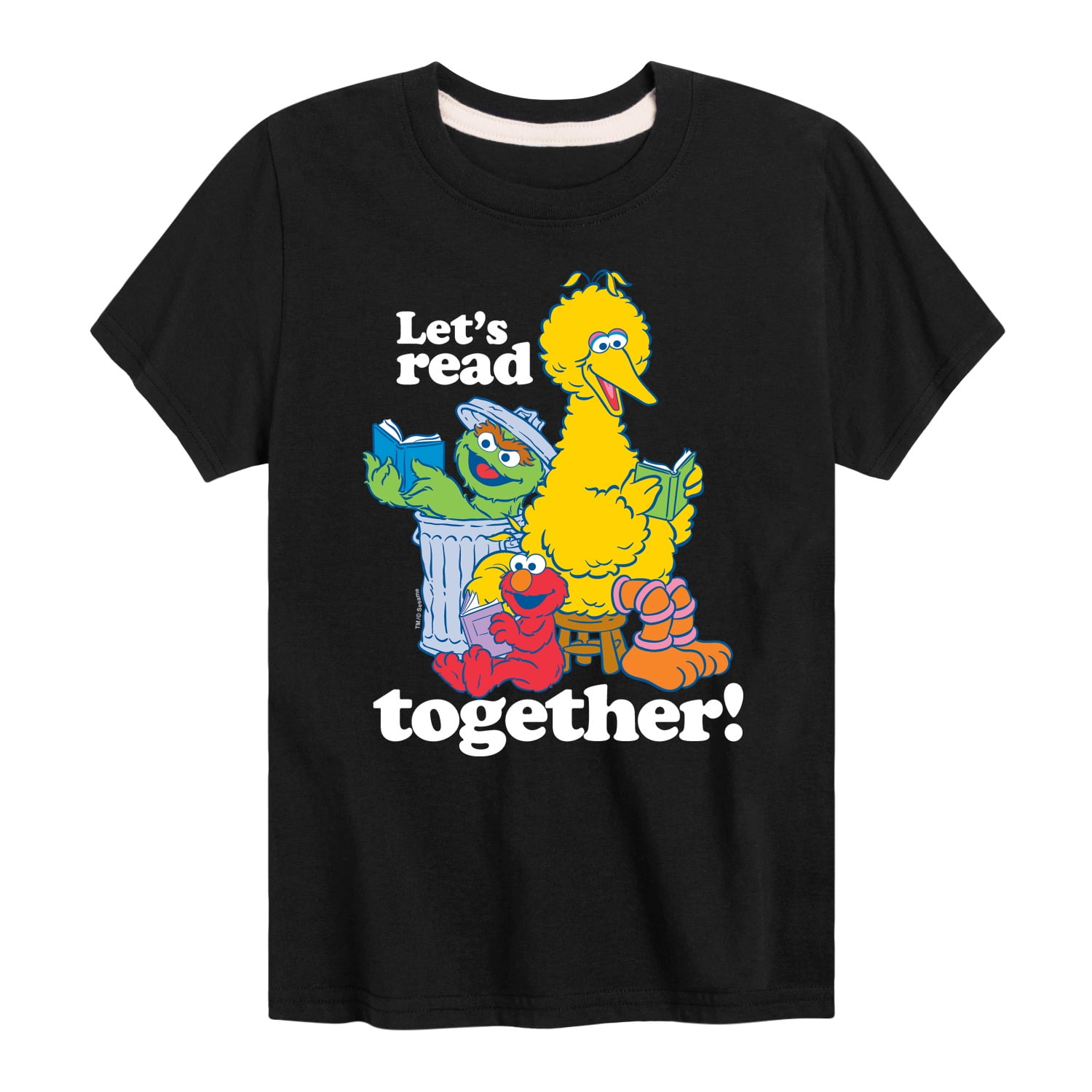 Sesame Street - Lets Read Together - Toddler and Youth Short Sleeve ...