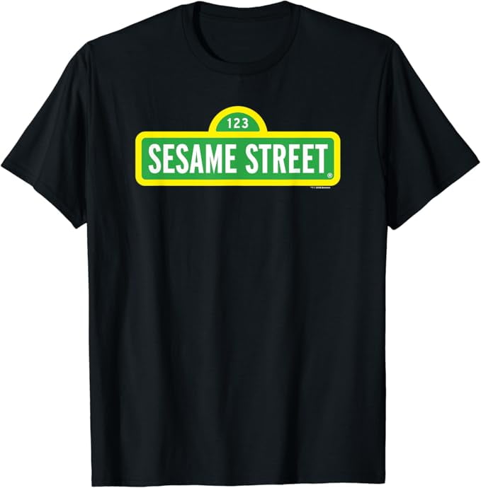 Sesame Street Logo T-Shirt For Men Women, Black Color, Size M - Walmart.com
