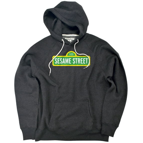 Sesame Street Logo Unisex Adult Slim Fit Pull-Over Heather Hoodie ...