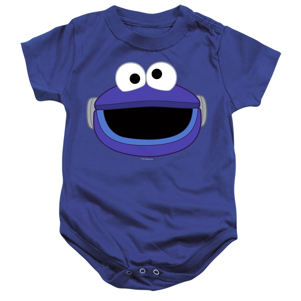 Sesame Street Mecha Cookie Monster Face Unisex Infant Snap Suit for ...