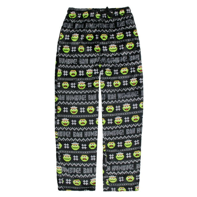 Sesame Street Men's Oscar The Grouch Bah Humbug Super Minky Pajama ...