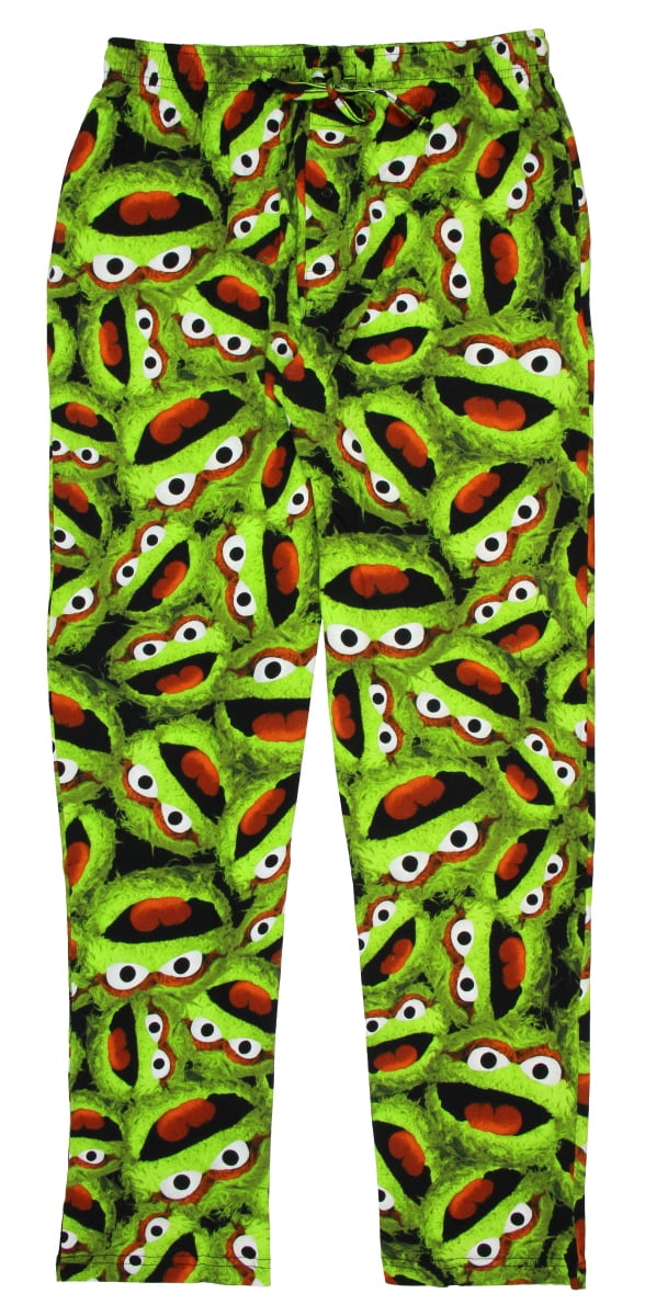 Sesame Street Men's Sleep Lounge Pajama Pants (Oscar the Grouch, Large ...