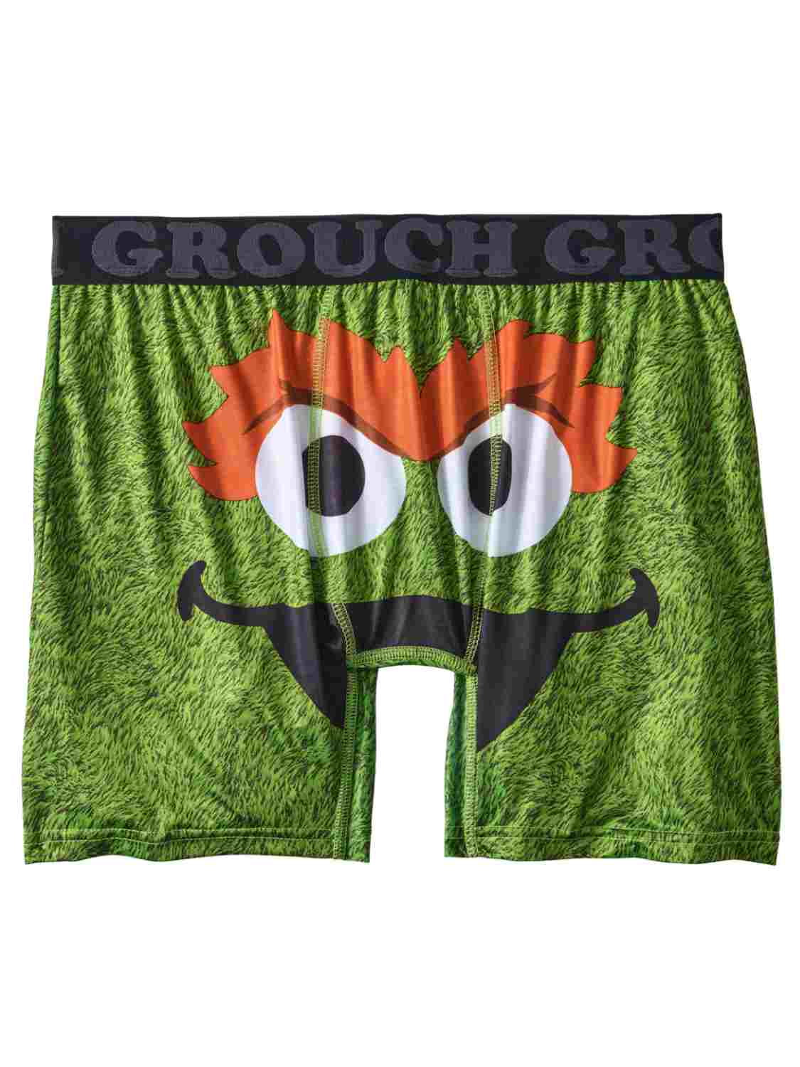 Sesame Street Mens Silky Green Oscar The Grouch Boxer Briefs Boxers XXL ...