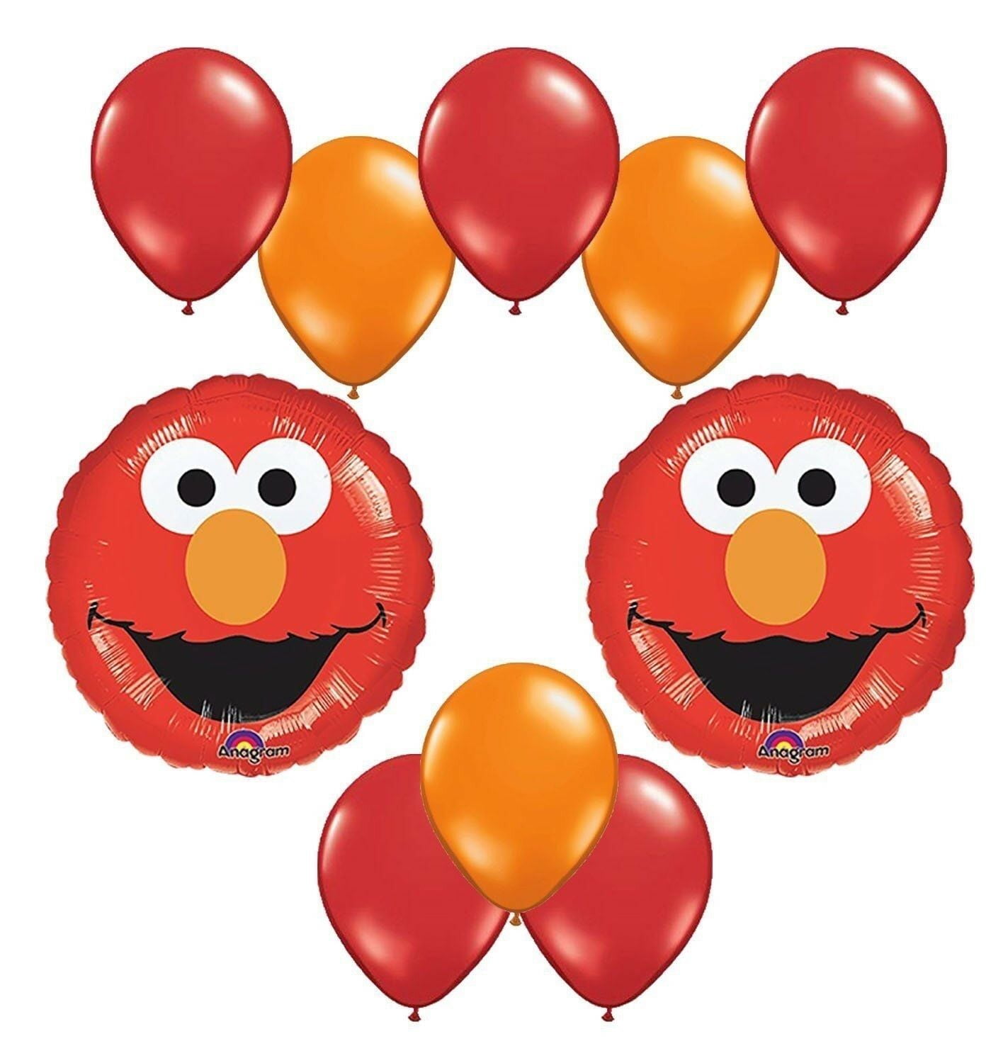 Sesame Street Mylar Multi-color Party Balloons, 10 Count - Walmart.com