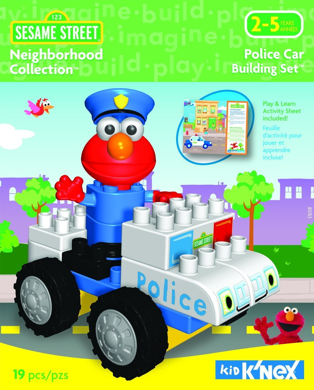 Sesame Street Neighborhood Collection Police Car Building Set - Walmart.com