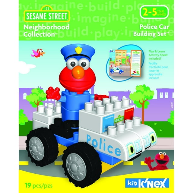 K'NEX Sesame Street Elmo Police Car Toy Building Set - Walmart.com