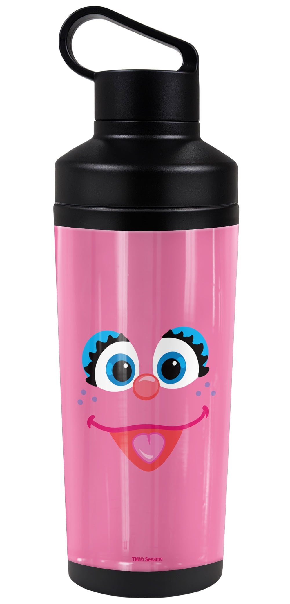 Sesame Street Official Abby Face 18 oz Insulated Water Bottle, Leak ...