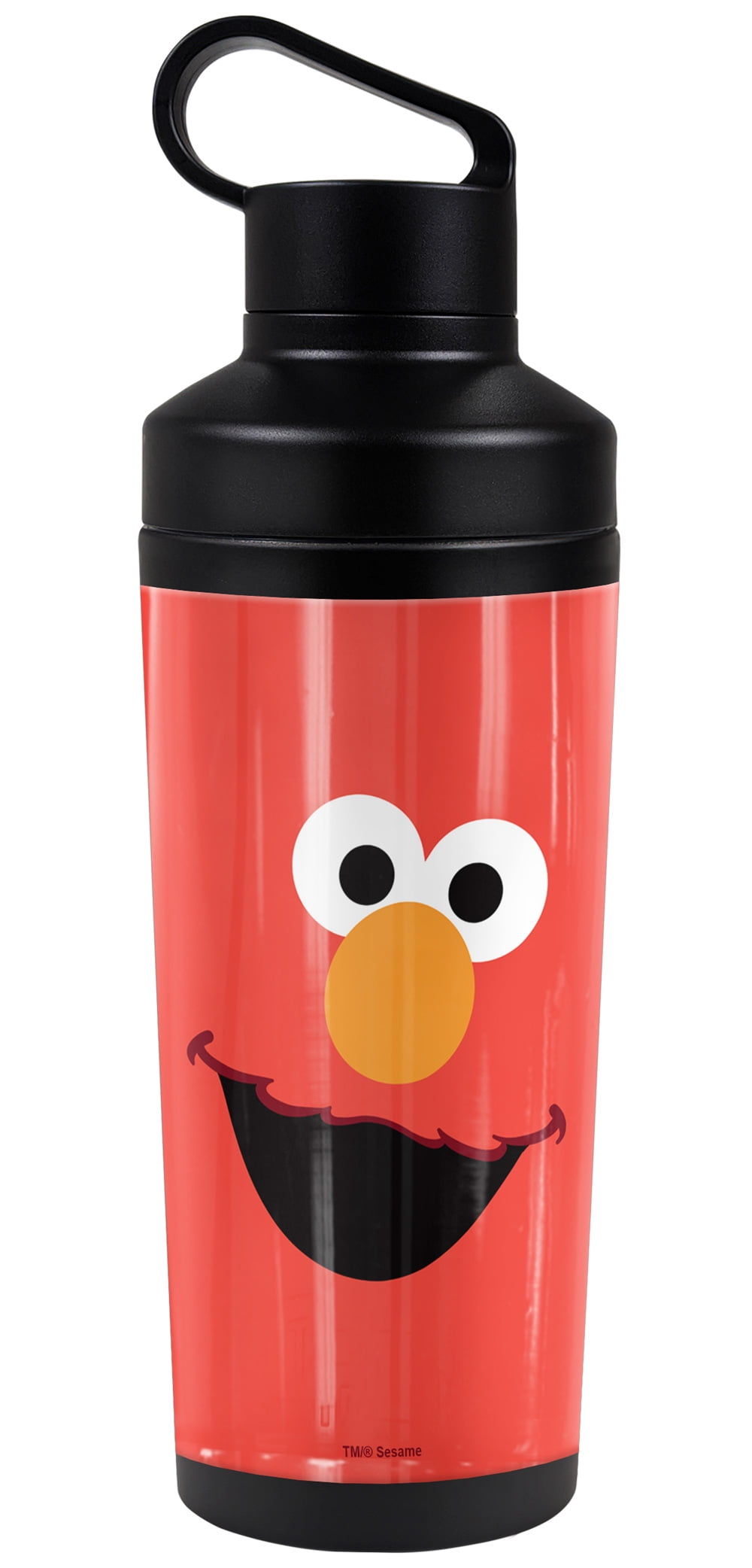 Sesame Street Official Elmo Face 18 oz Insulated Water Bottle, Leak ...